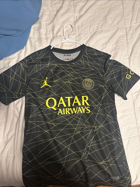 Jordan | Shirts | Jordan Paris Saintgermain Black And Neon Yellow ...
